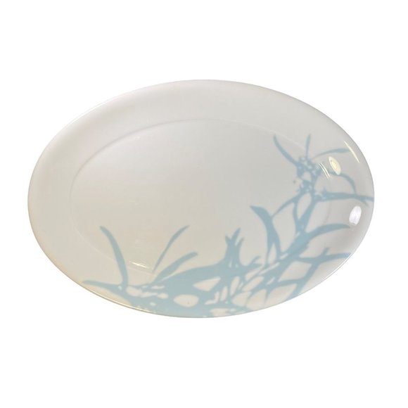 Crate&Barrel | Dining | Mist By Crate Barrell Oval Platter Blue Made In ...